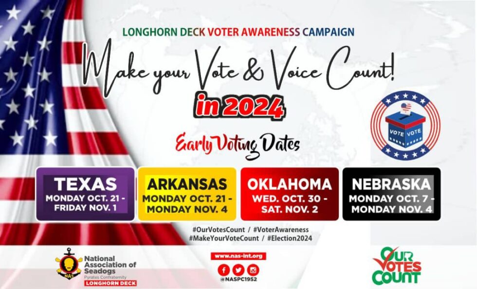 NAS Longhorn Deck Voter Awareness Campaign: Make Your Vote and Voice Count in 2024 - National ...